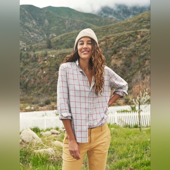 Frank & Eileen | Tops | Frank Eileen Eileen Woven Button Up Grey Multi ...